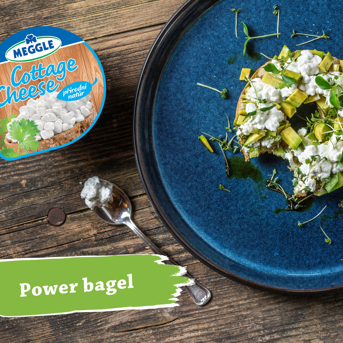 Power bagel s Cottage Cheese | Meggle
