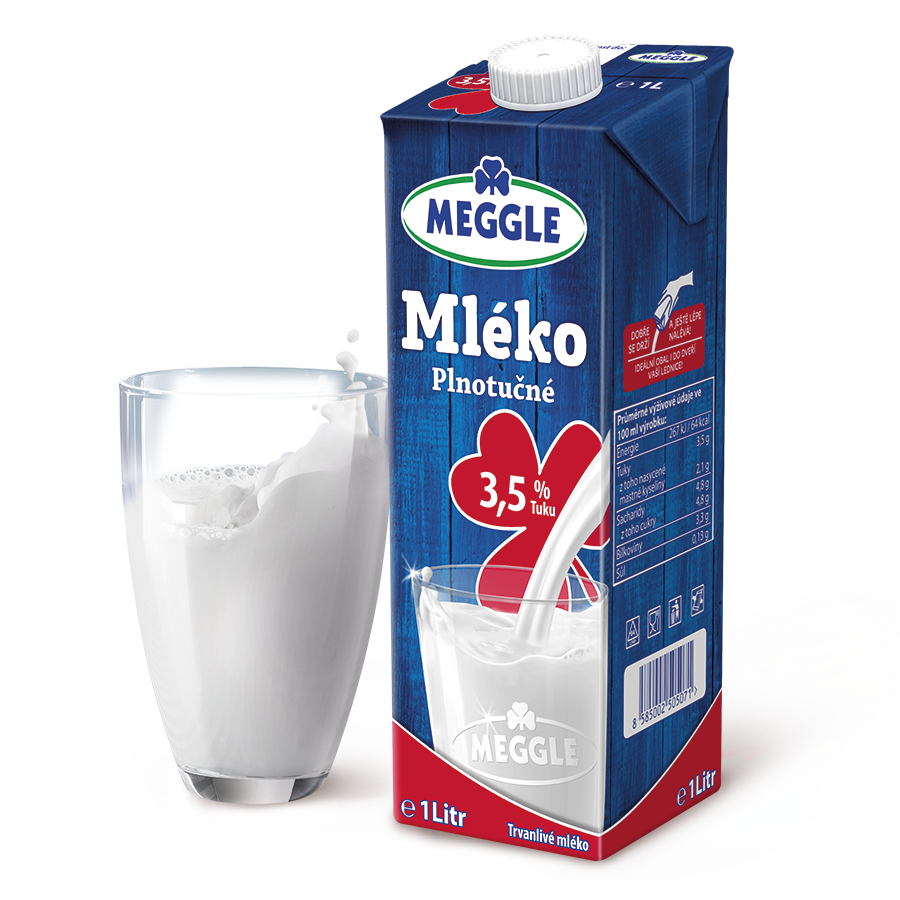 Trvanlivé mléko plnotučné EDGE 1l | Meggle